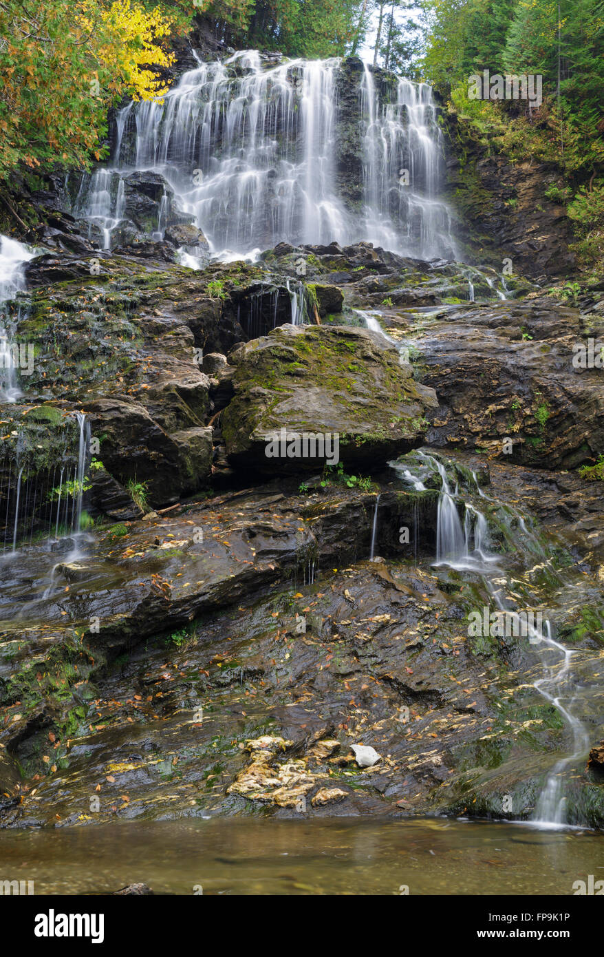 Beaver Brook Falls Natural Area in Colebrook, New Hampshire USA during ...
