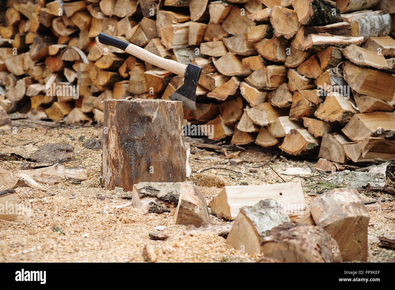 Of woodcutter axe Stock Photo - Alamy