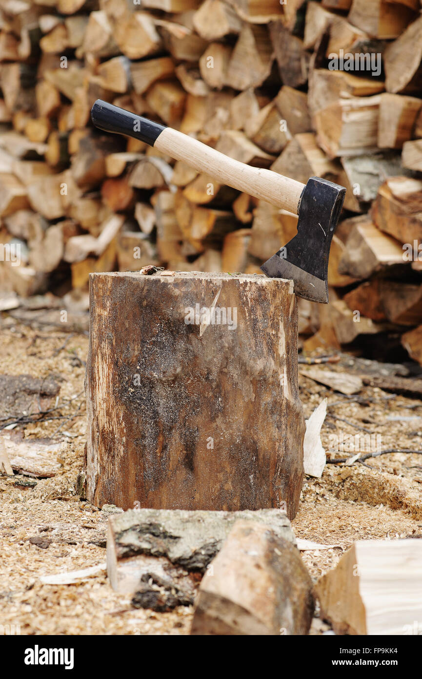 Of woodcutter axe Stock Photo - Alamy