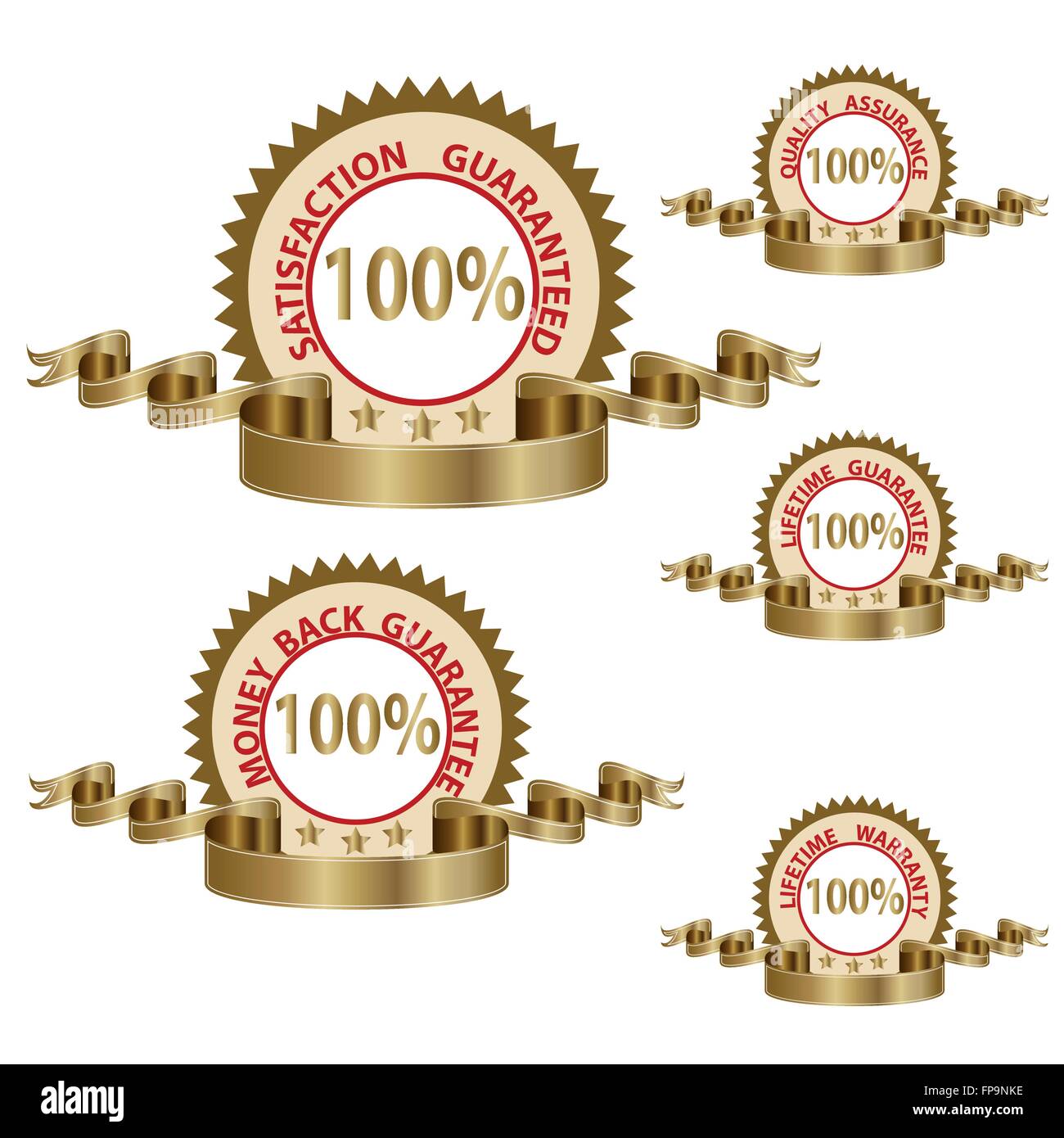 Guarantee Labels on a white background Stock Vector Image & Art - Alamy