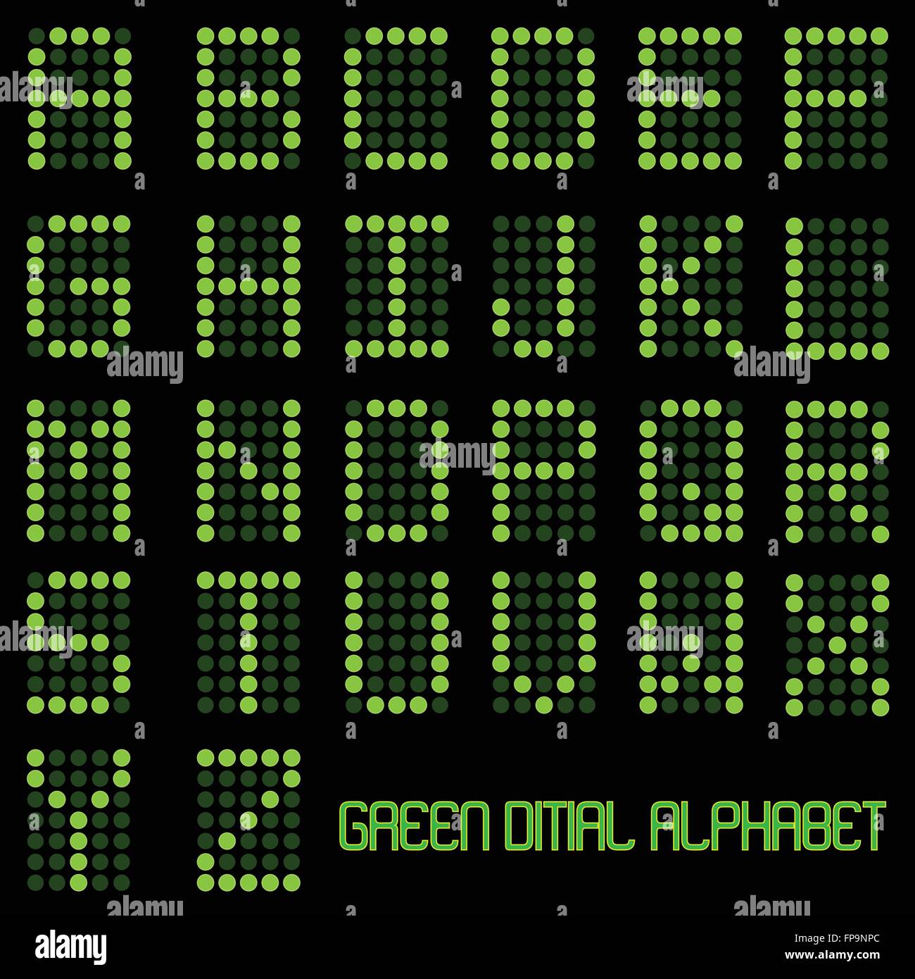 Image of digital letters of the alphabet Stock Vector Image & Art - Alamy