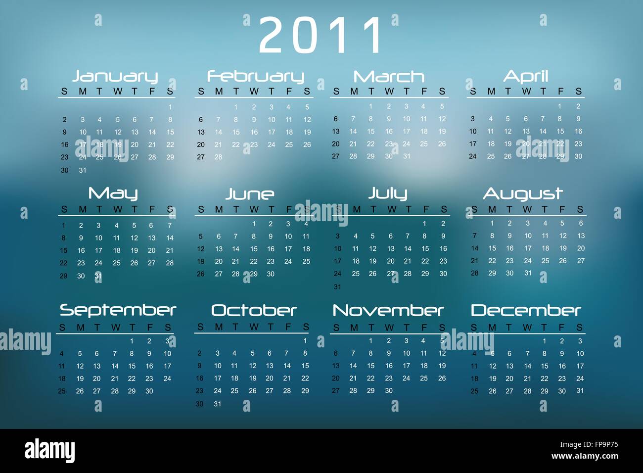 October 2011 calendar Stock Vector Images - Alamy