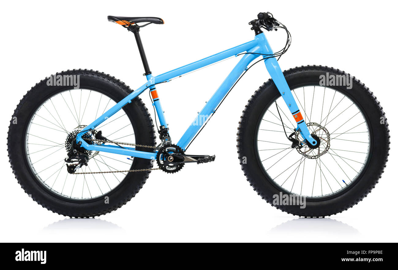 New blue bicycle isolated on a white background Stock Photo - Alamy