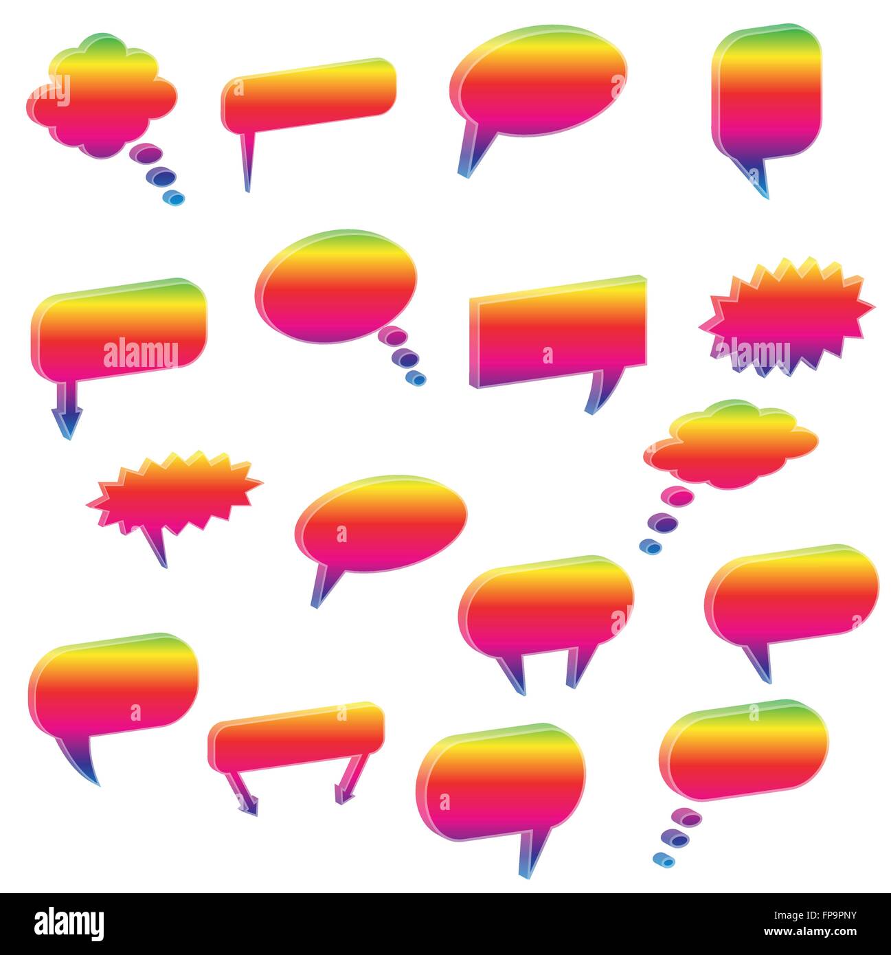 Various shapes chat bubble hi-res stock photography and images - Alamy