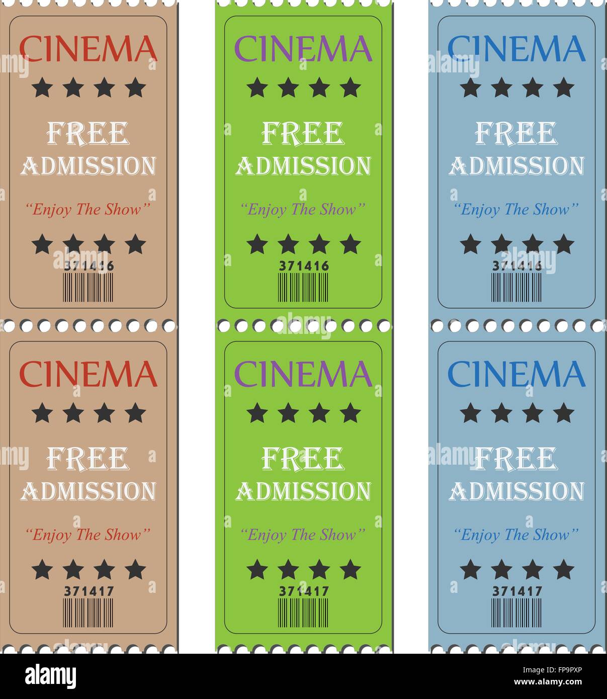 Image of various cinema tickets Stock Vector Image & Art - Alamy