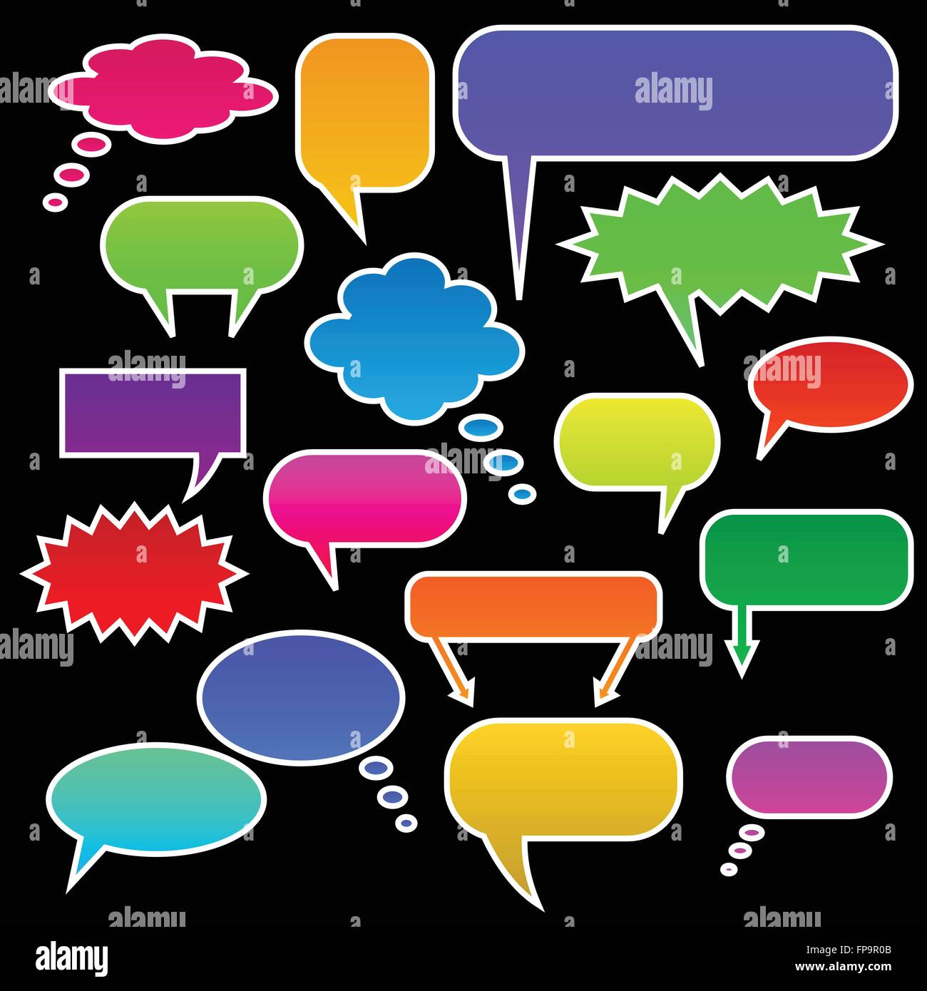 Color Chat Bubbles Stock Vector Image & Art - Alamy