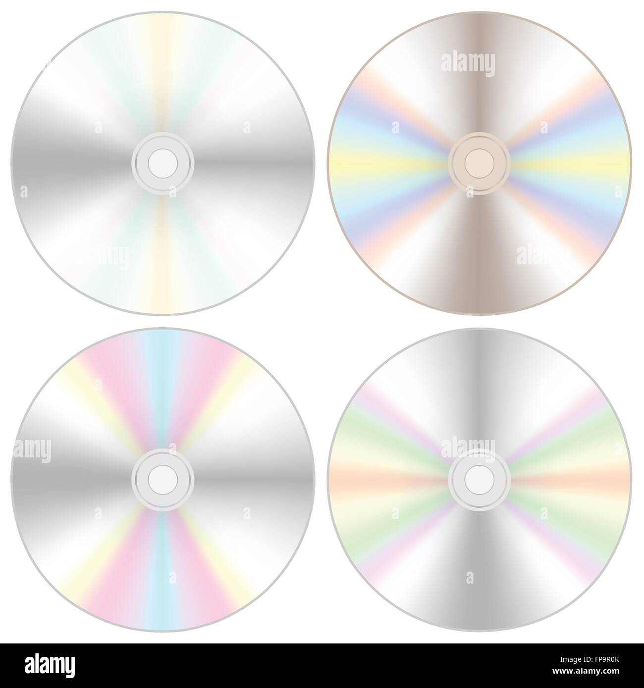Image of various CDs isolated on a white background Stock Vector Image ...