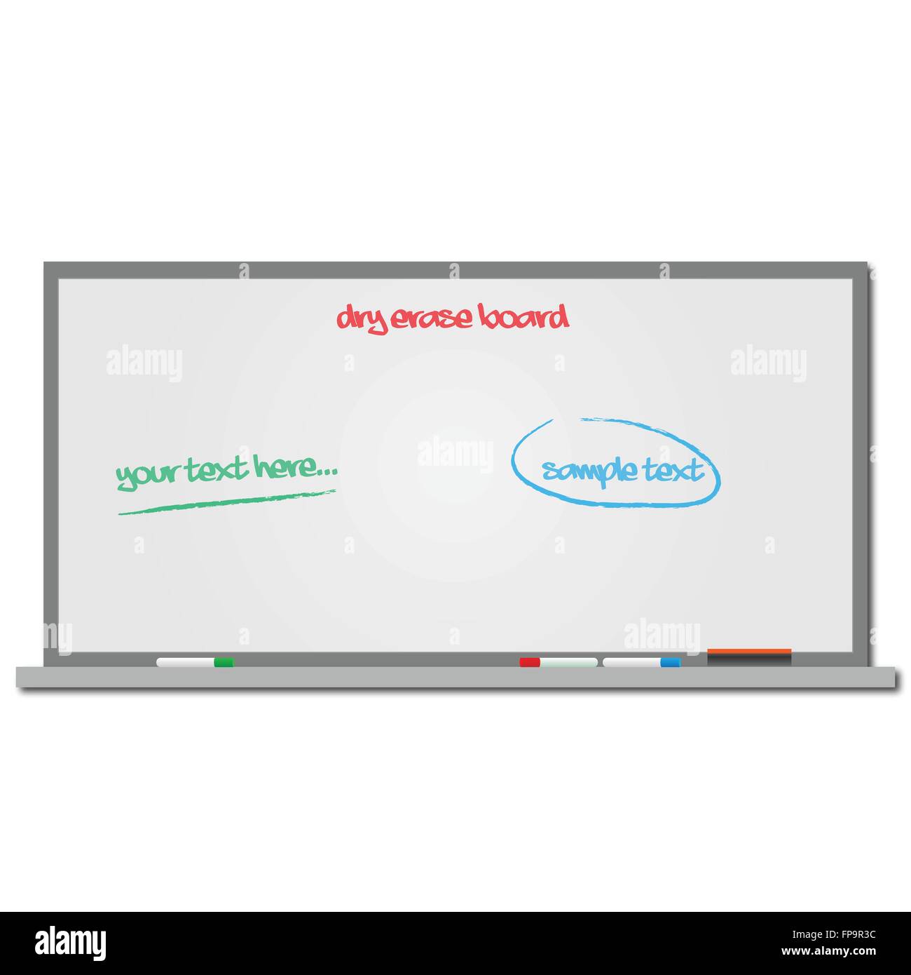 Image of a dry erase board with editable text Stock Vector Image & Art ...