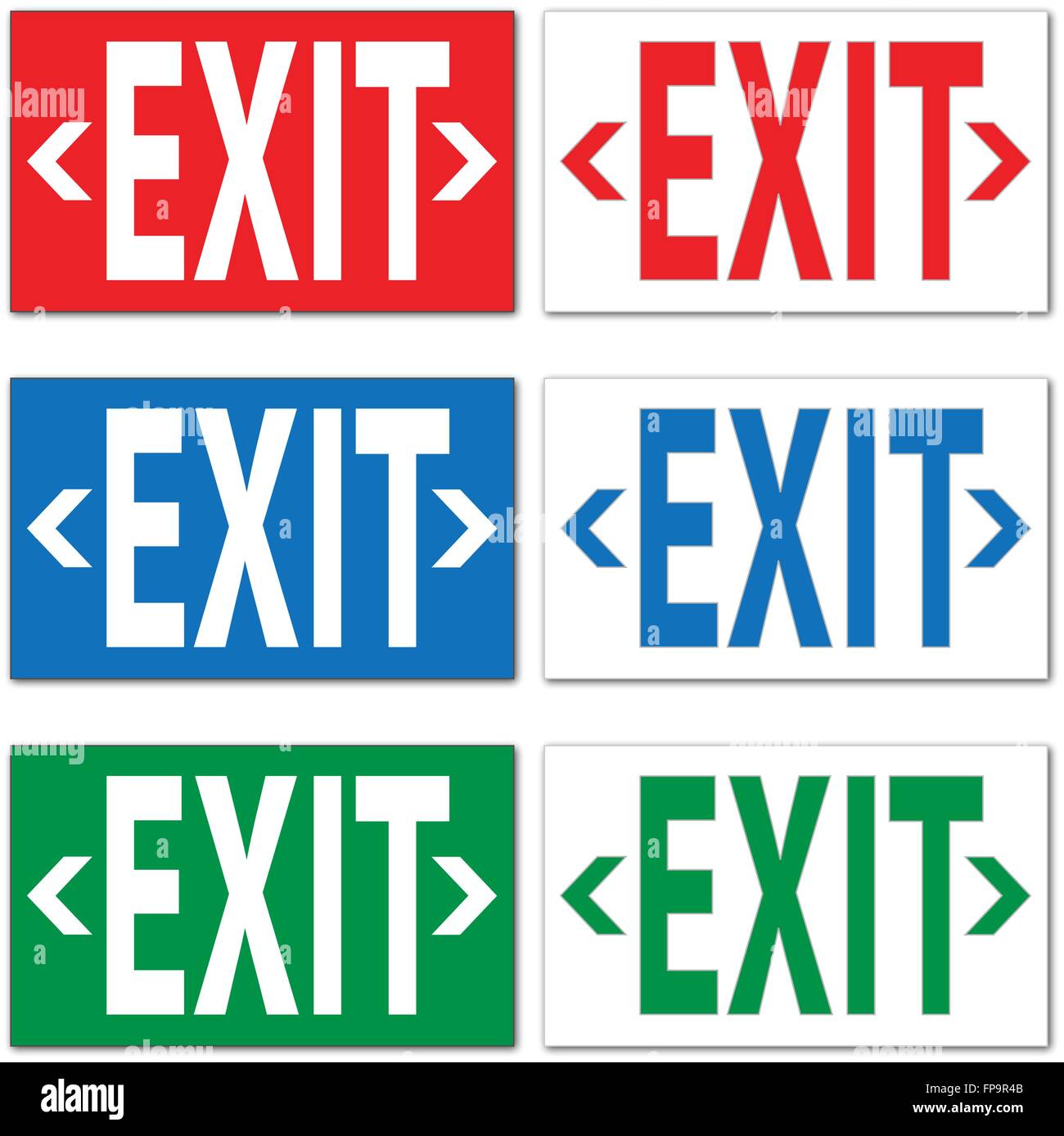 Image of various colorful "EXIT" signs Stock Vector Image & Art - Alamy
