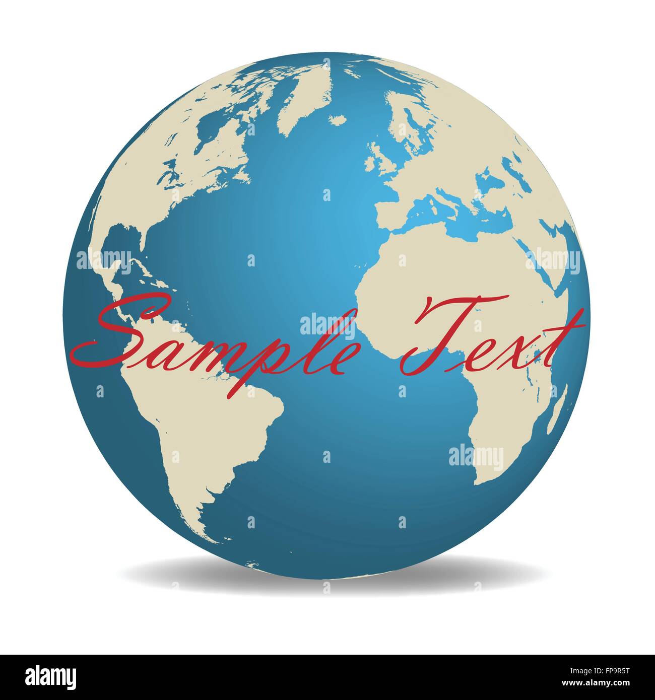 Image of the globe with editable text isolated on a white background ...