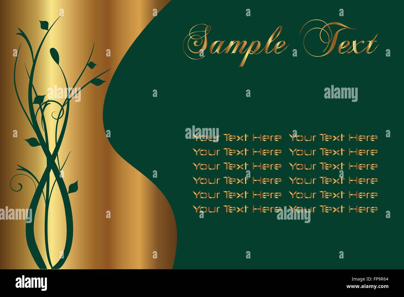 Gold Sample Text Background Stock Vector Image & Art - Alamy
