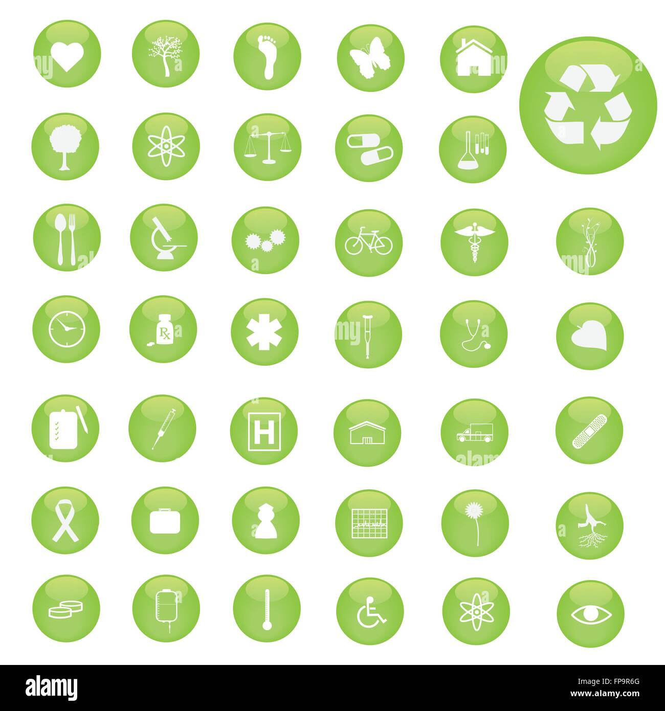 Various green, miscellaneous button icons Stock Vector Image & Art - Alamy