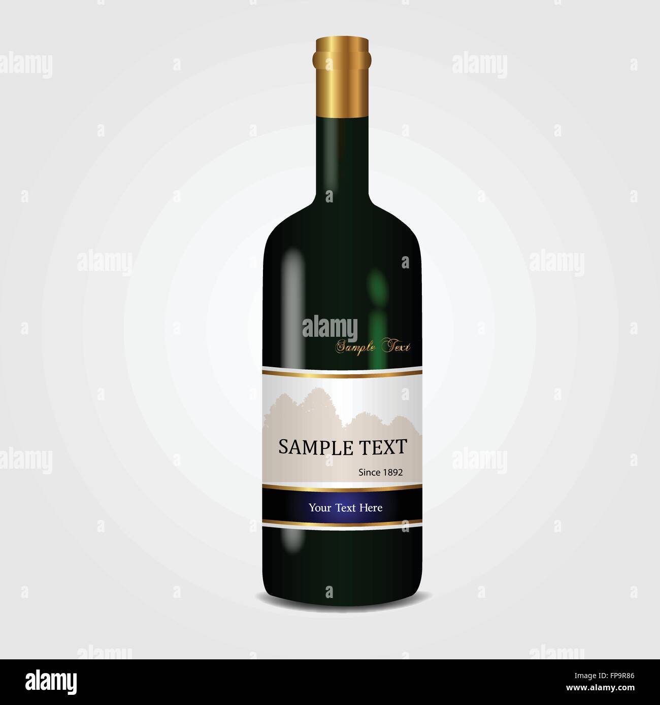 Wine Bottle Vector Illustration Stock Vector Image & Art - Alamy