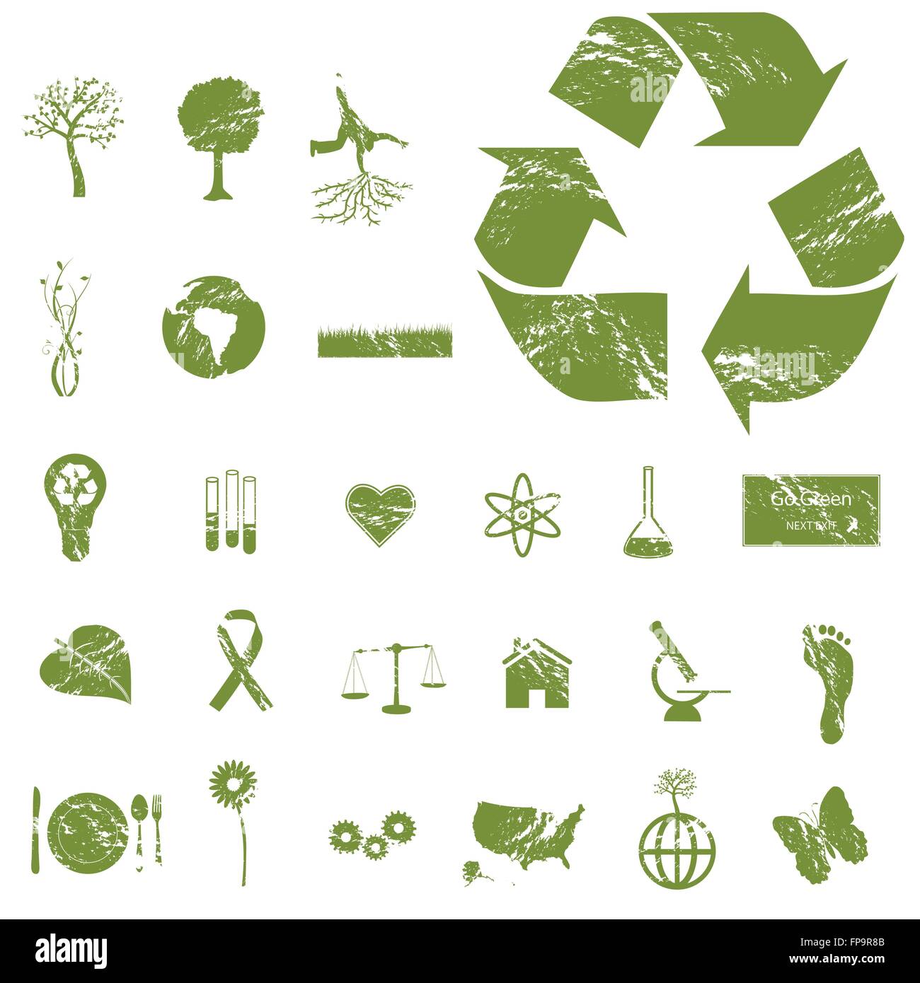 Green icons Stock Vector Images - Alamy