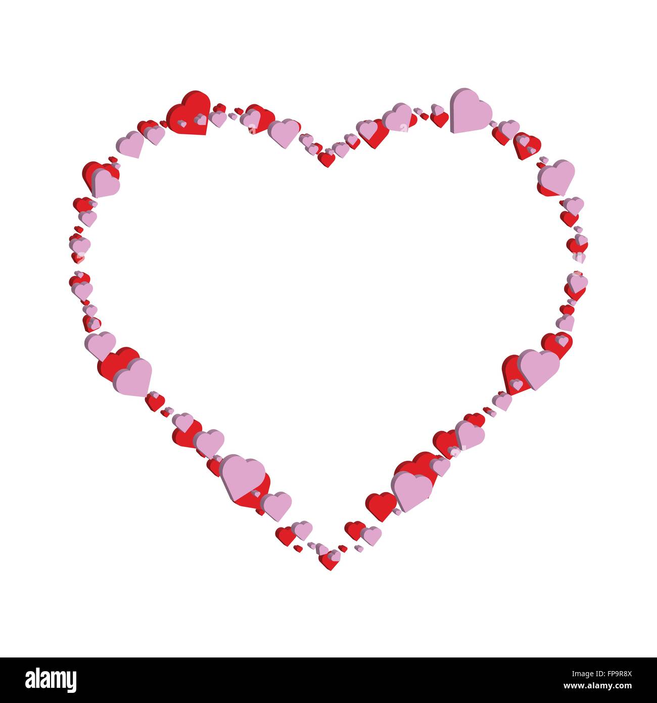 Pink heart shape with a modern design Stock Vector Images - Alamy