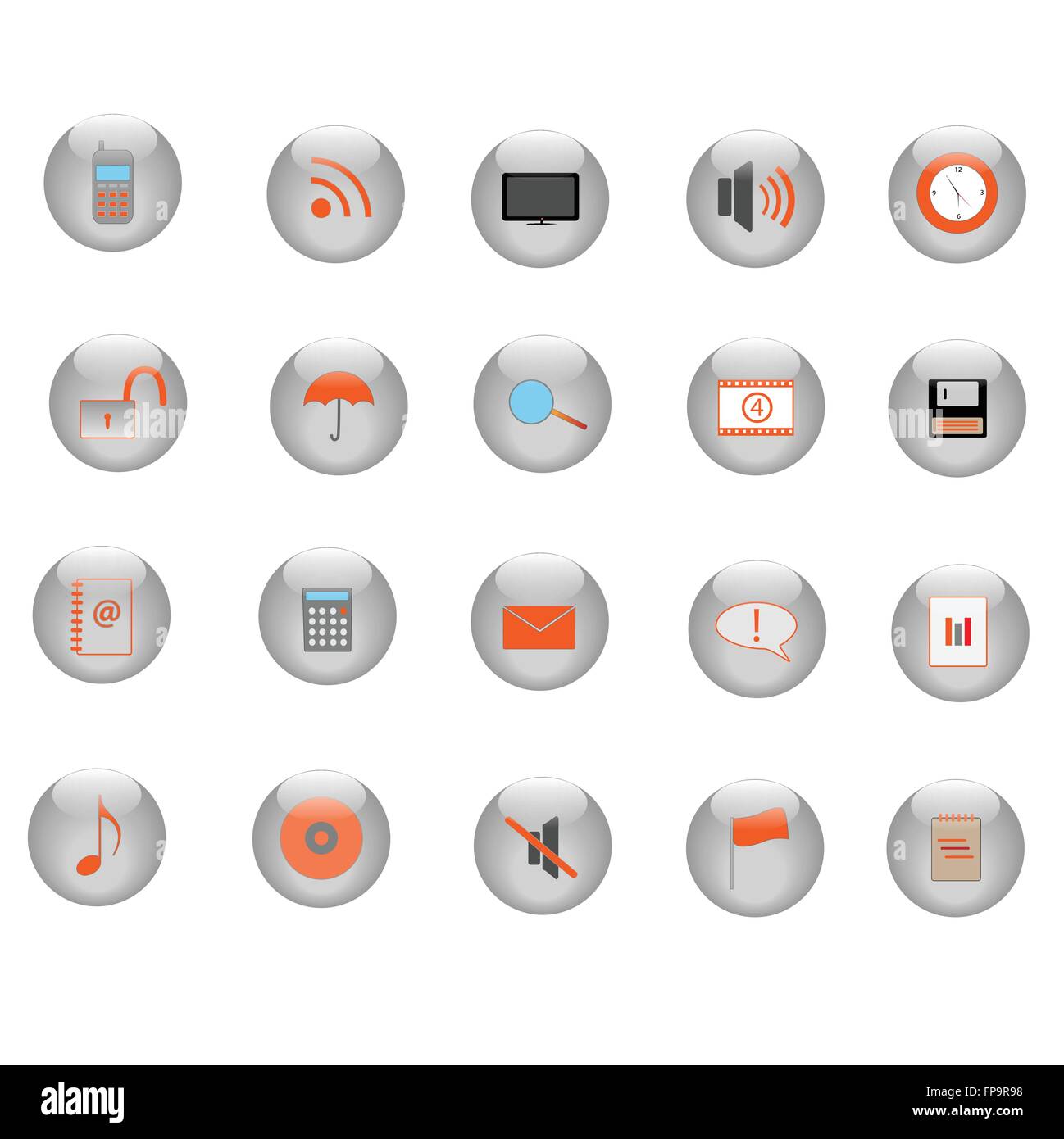 Buttons on screen Stock Vector Images - Alamy