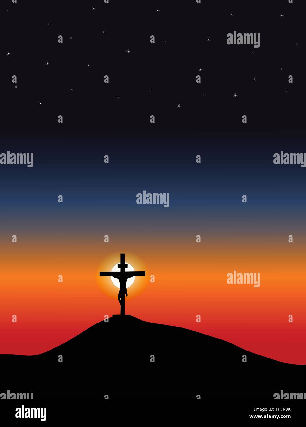 Jesus on the Cross before resurrection Stock Vector Image & Art - Alamy
