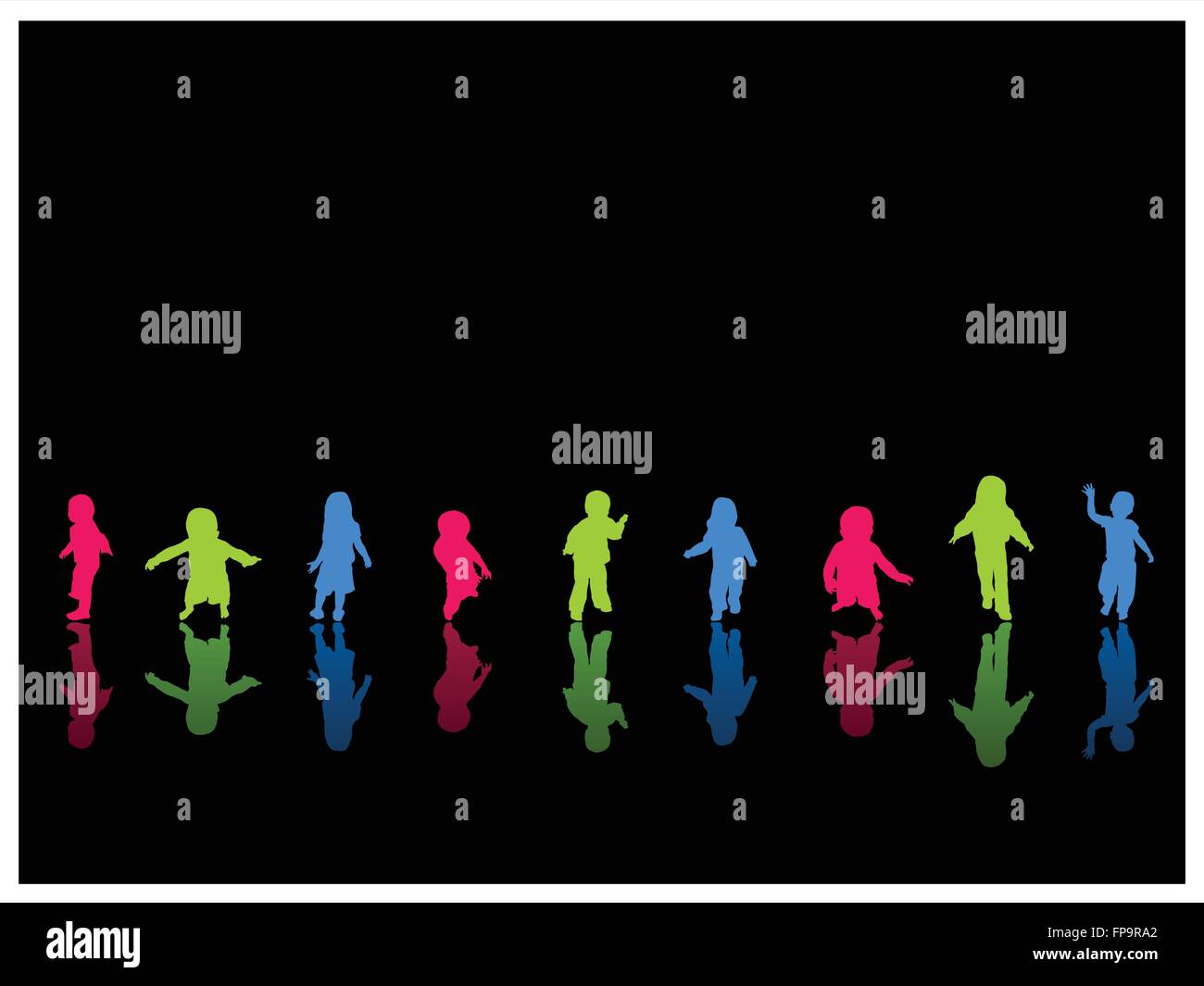 Colorful human silhouettes Stock Vector Images - Alamy