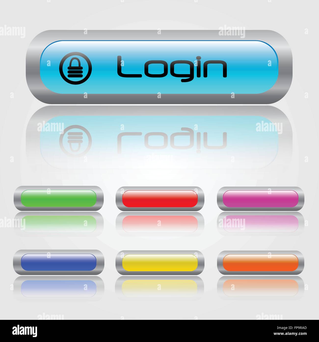 Green buttons aqua style glossy Stock Vector Images - Alamy