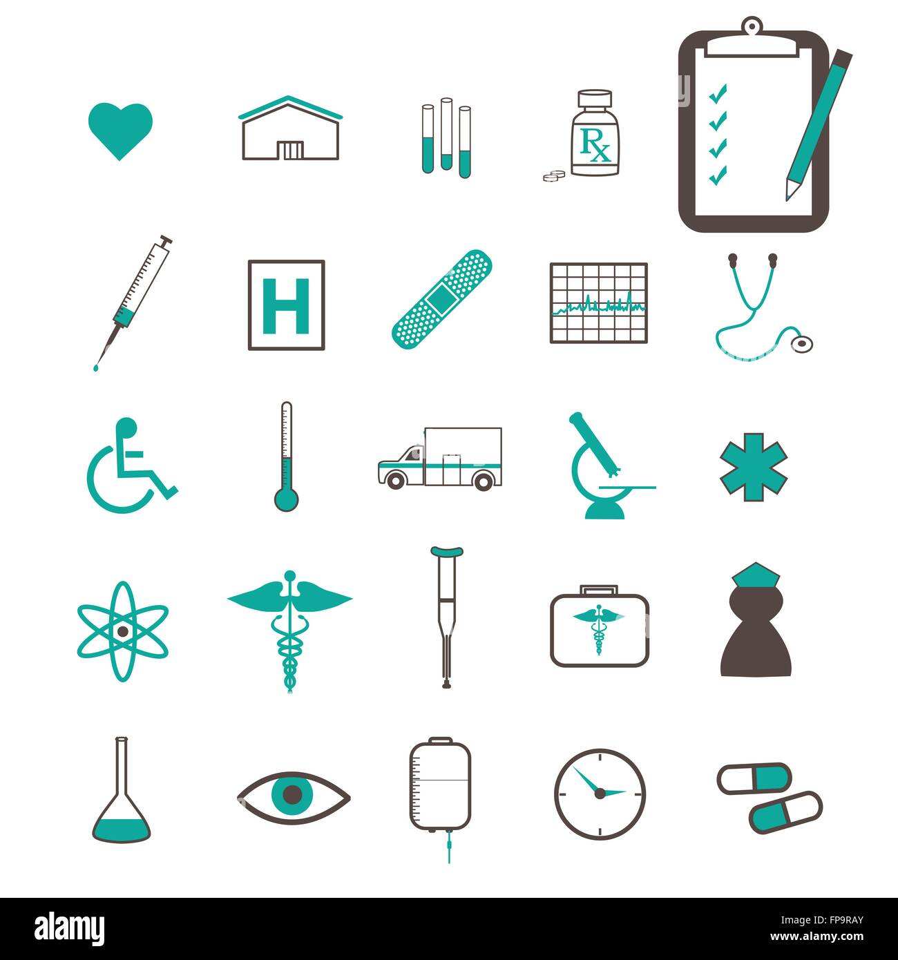 Teal clock Stock Vector Images - Alamy