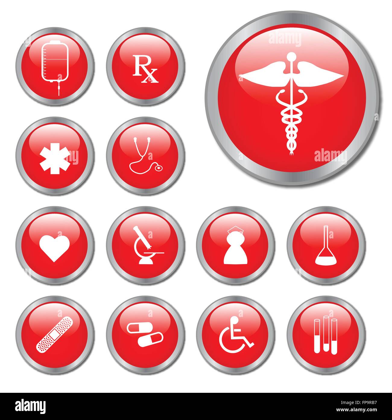 Medical icons design glossy Stock Vector Images - Alamy