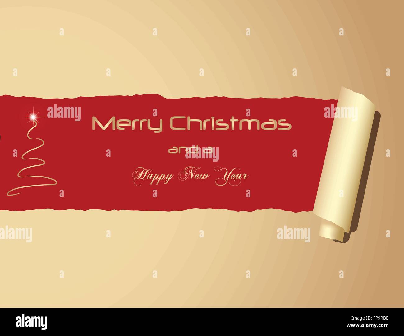 Torn christmas paper vintage Stock Vector Images - Alamy