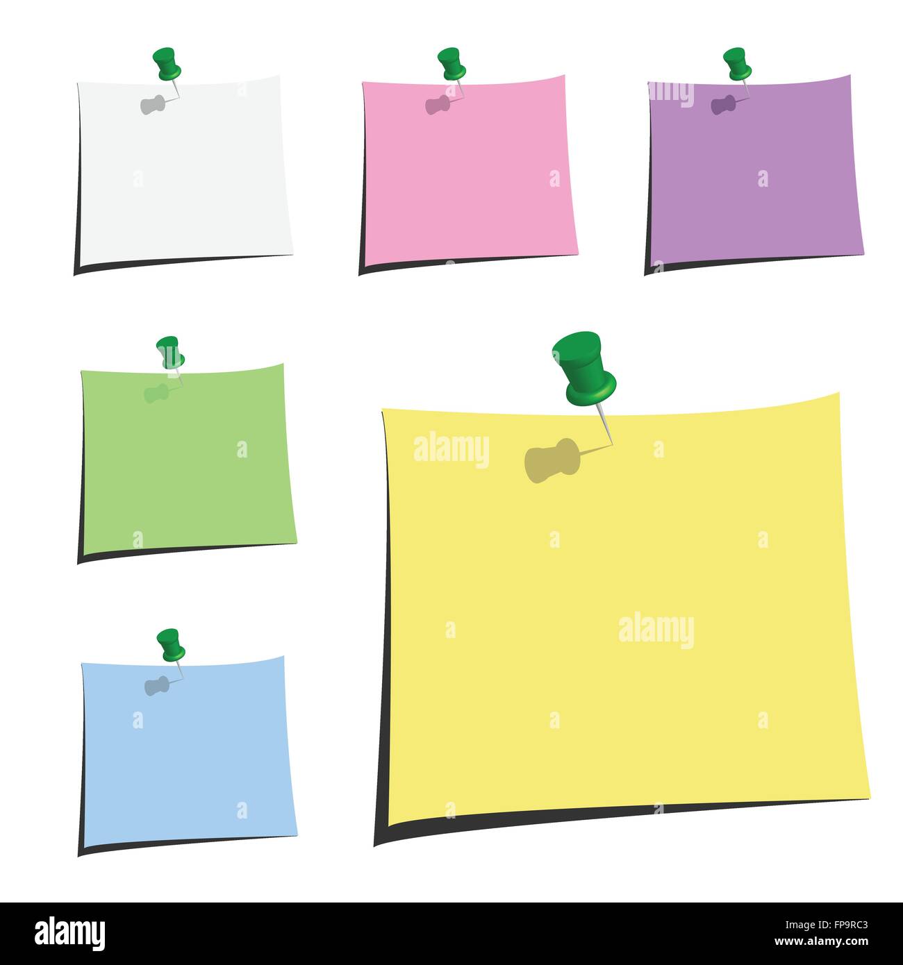 Colorful Notes Illustration on a white background Stock Vector Image ...