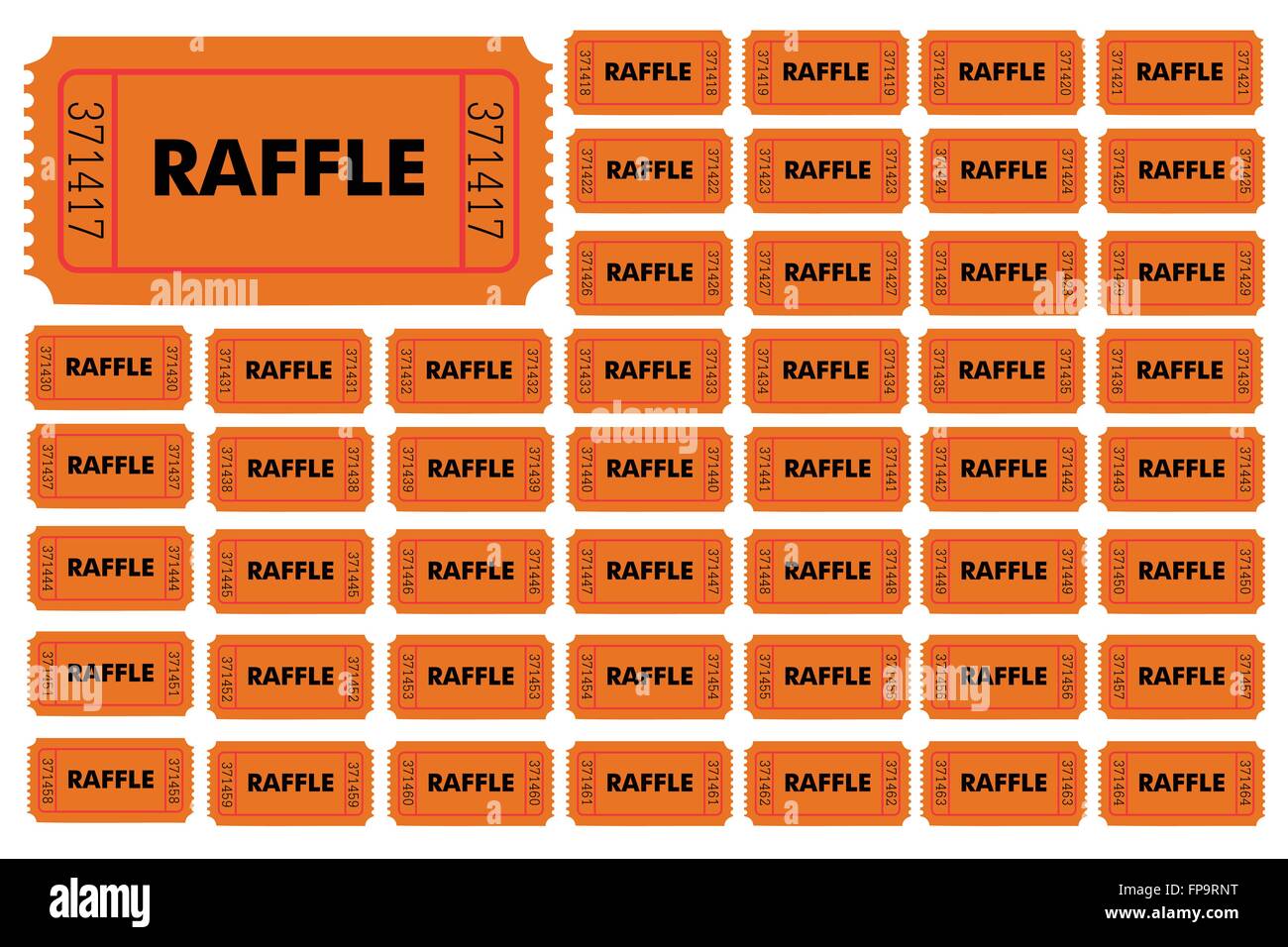 Raffle Tickest on a white background Stock Vector Image & Art - Alamy