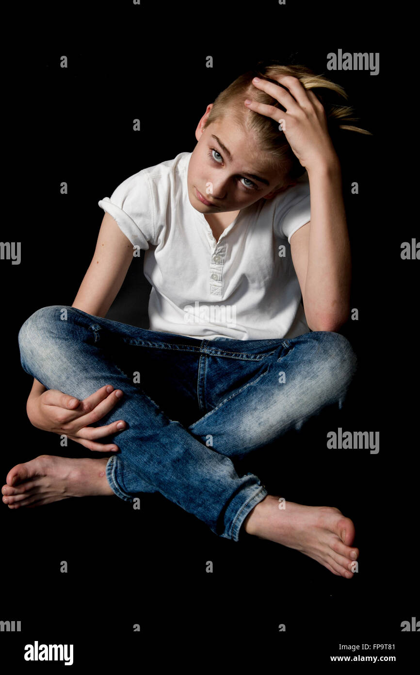 A good looking blond boy Stock Photo - Alamy
