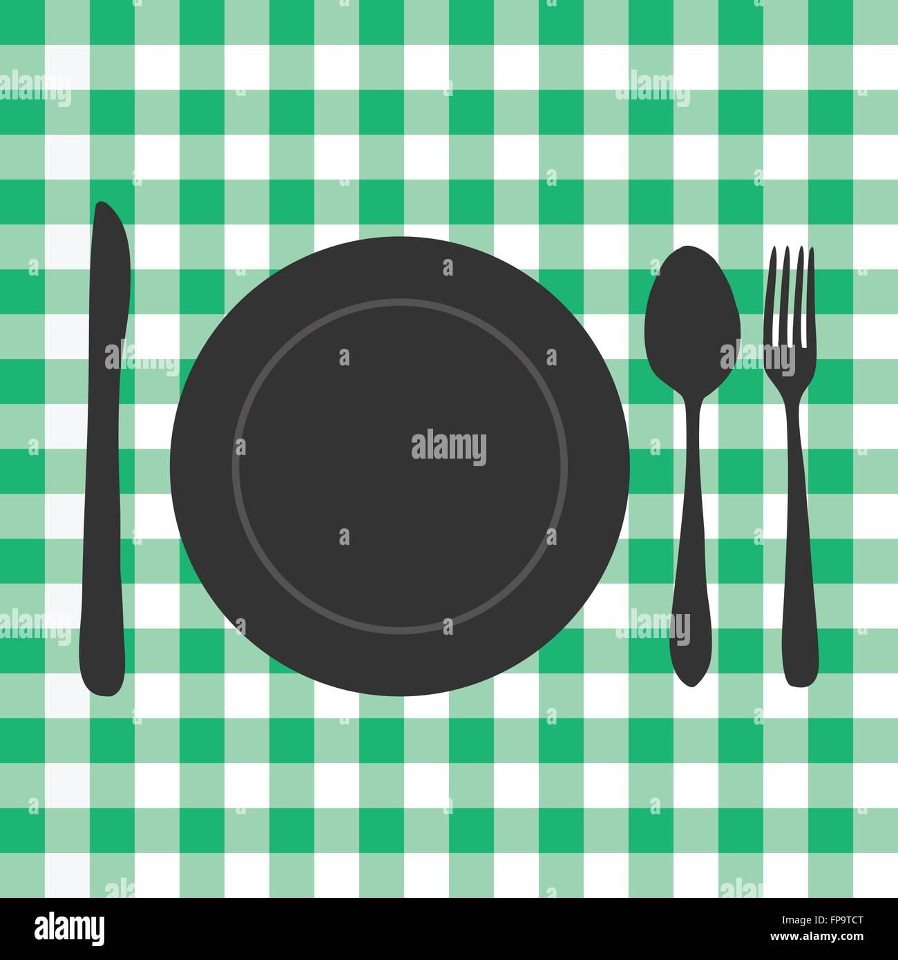Modern dinner table setting Stock Vector Images - Alamy