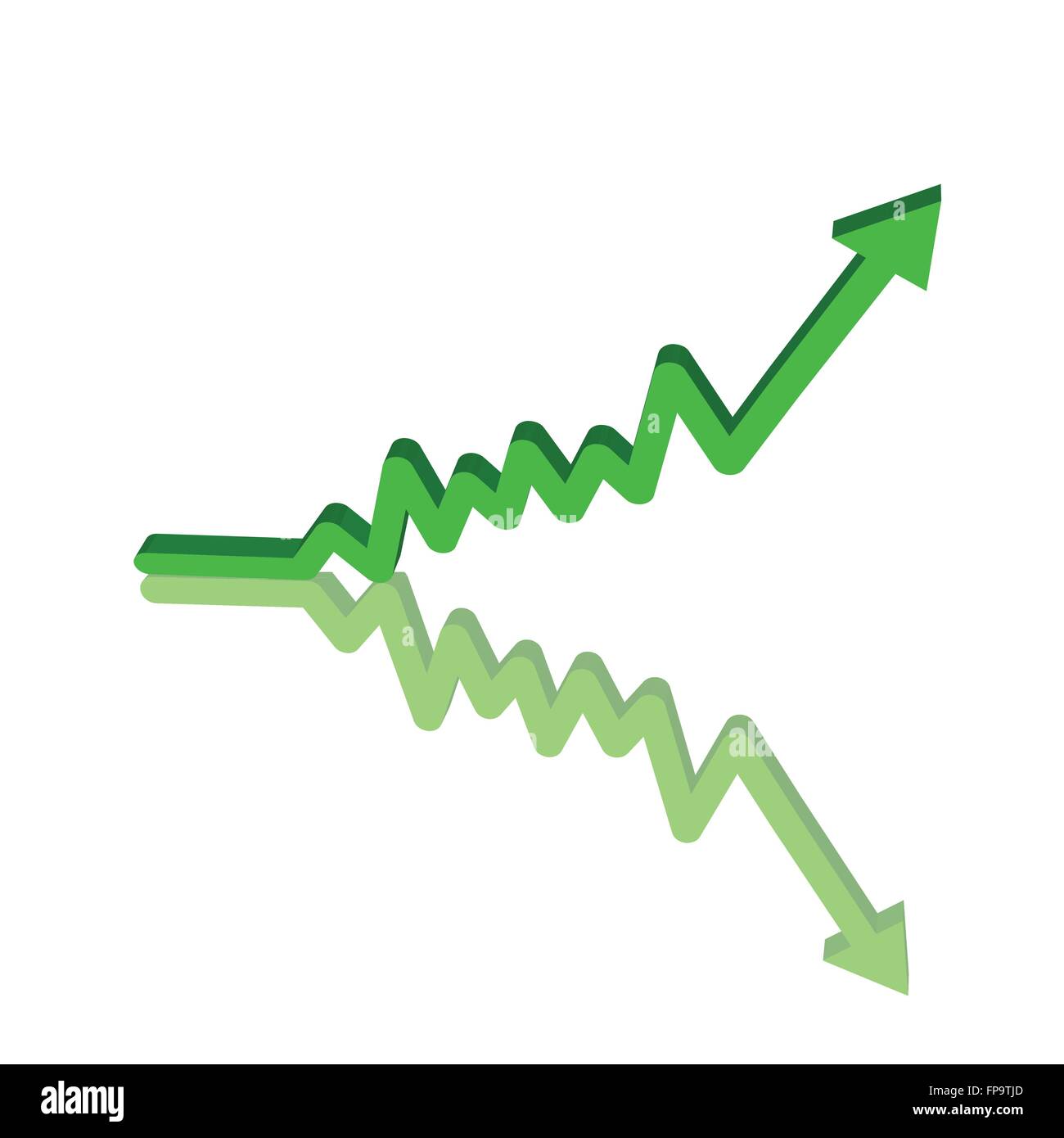 Green stock arrowing pointing up Stock Vector Image & Art - Alamy