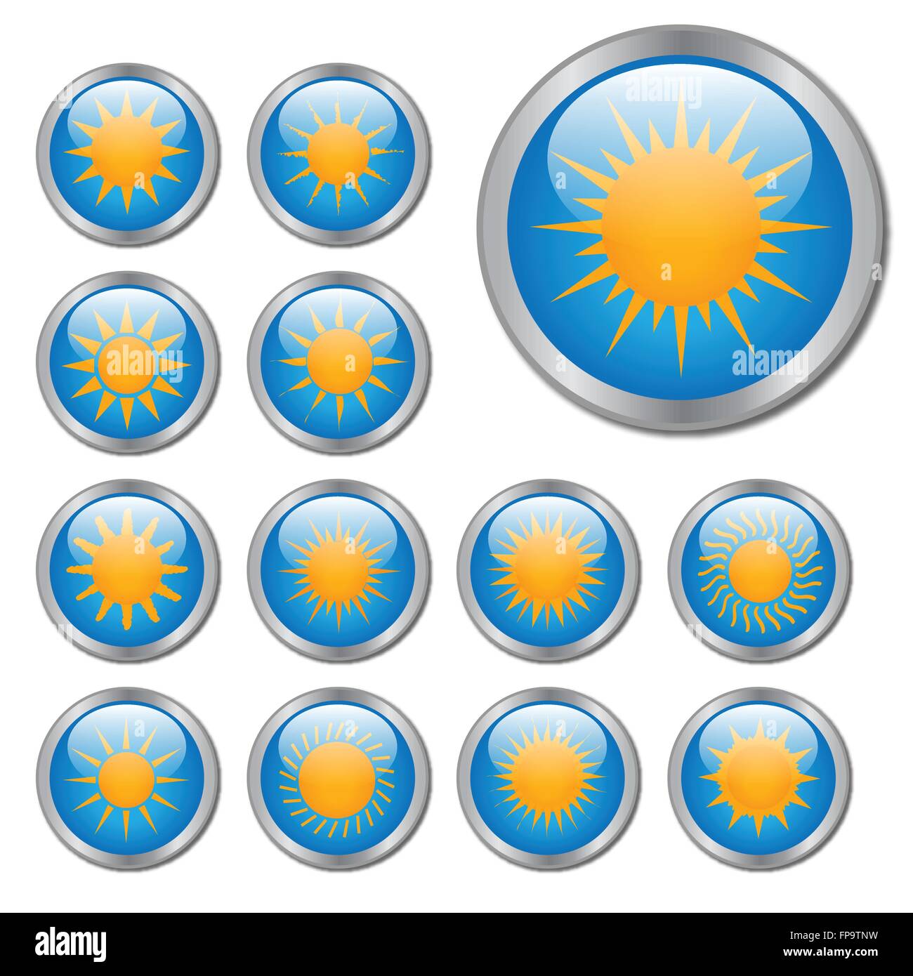 Sun Vector Buttons Stock Vector Image & Art - Alamy