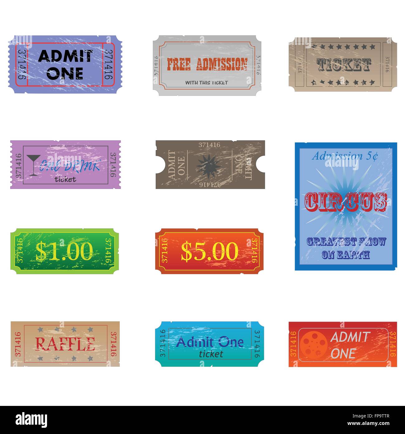 Fair tickets Stock Vector Images - Alamy