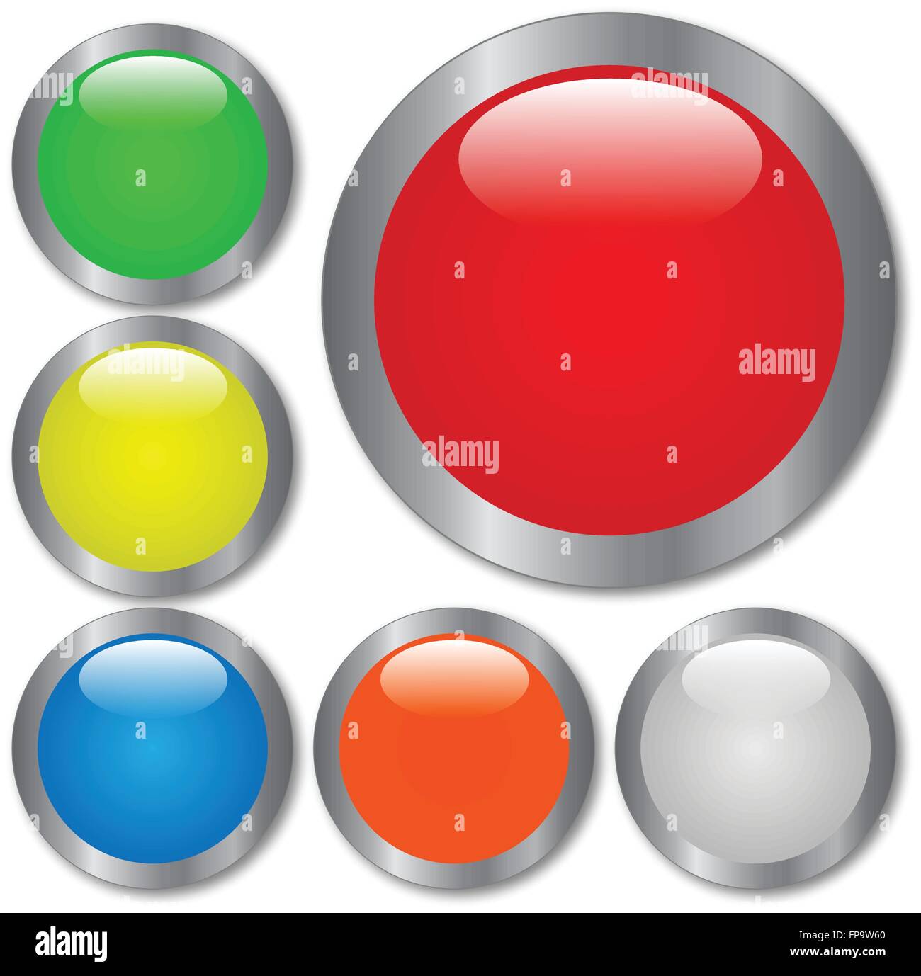Vector Round Web Buttons Stock Vector Image & Art - Alamy