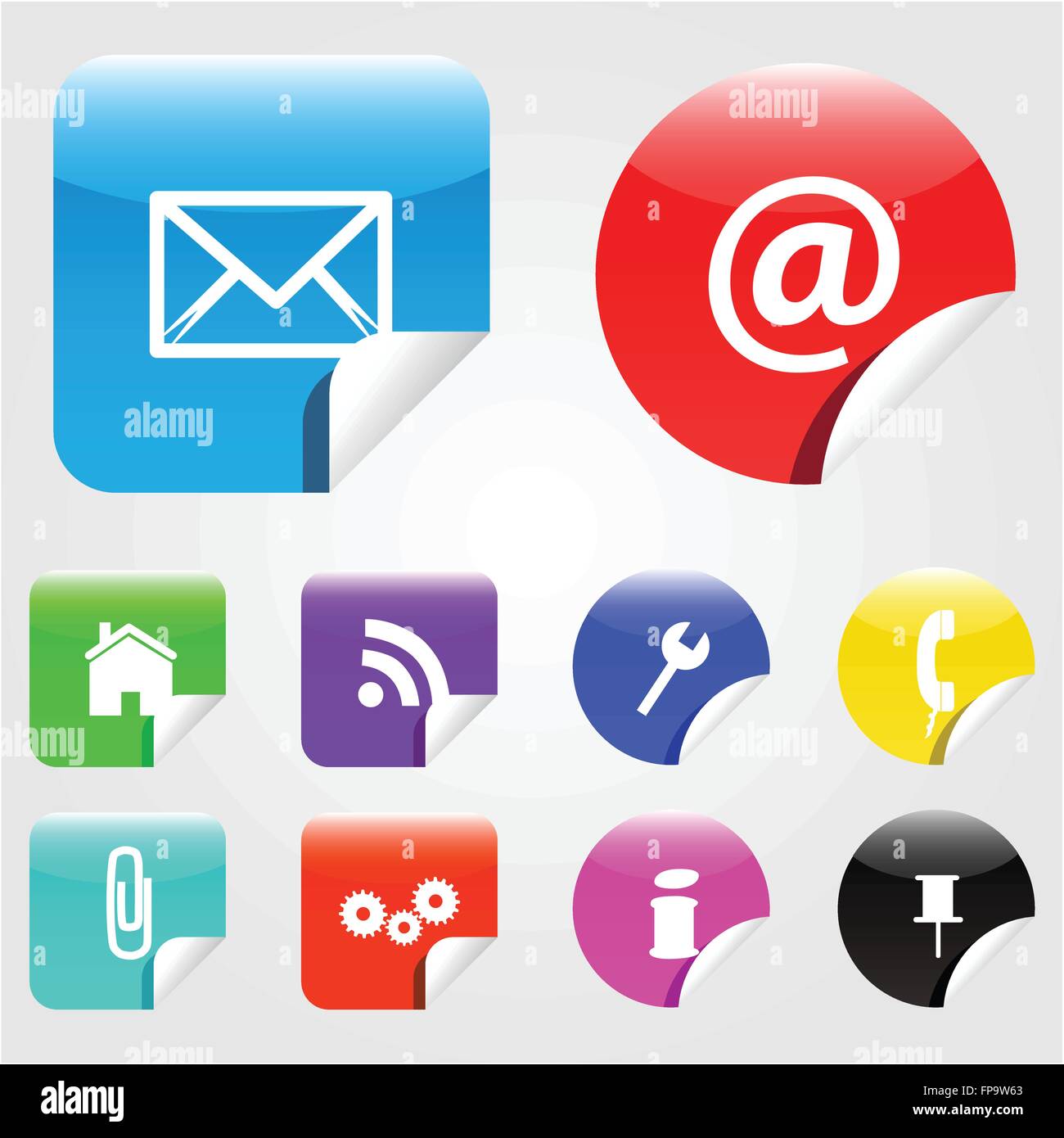 Web stickers Stock Vector Images - Alamy