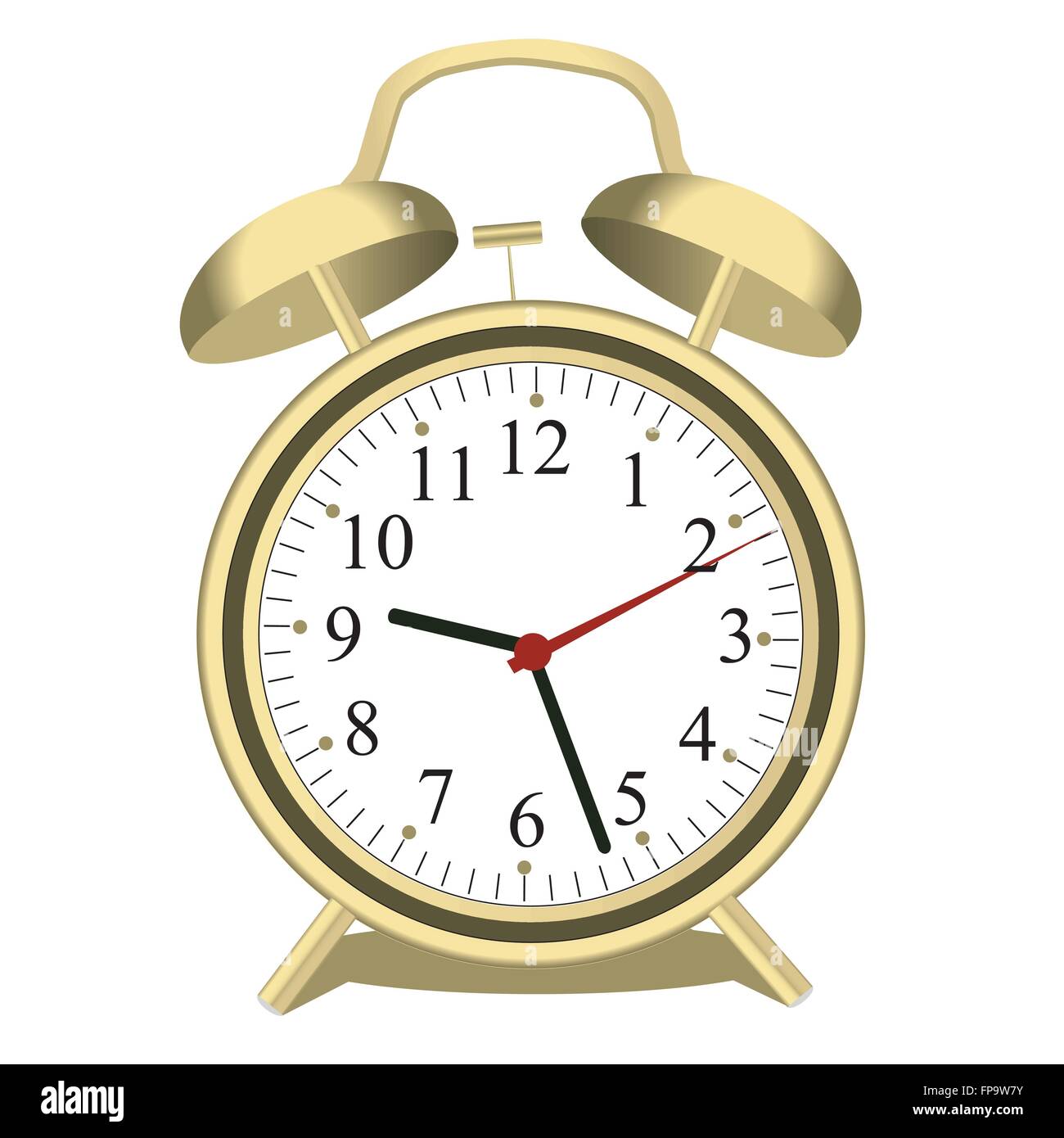 Image of an alarm clock isolated on a white background Stock Vector ...