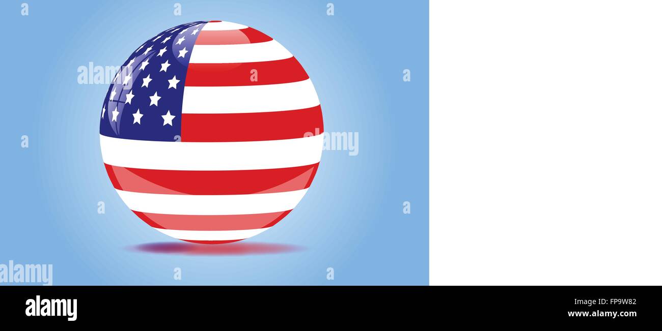 Image of an orb with the flag of the United States of America Stock ...