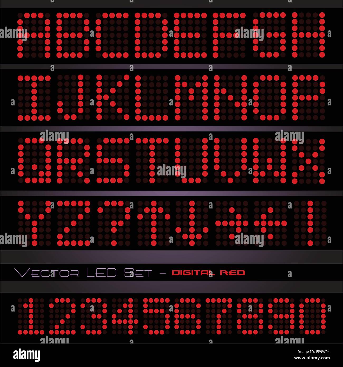 Image of a red digital text on a dark background Stock Vector Image ...