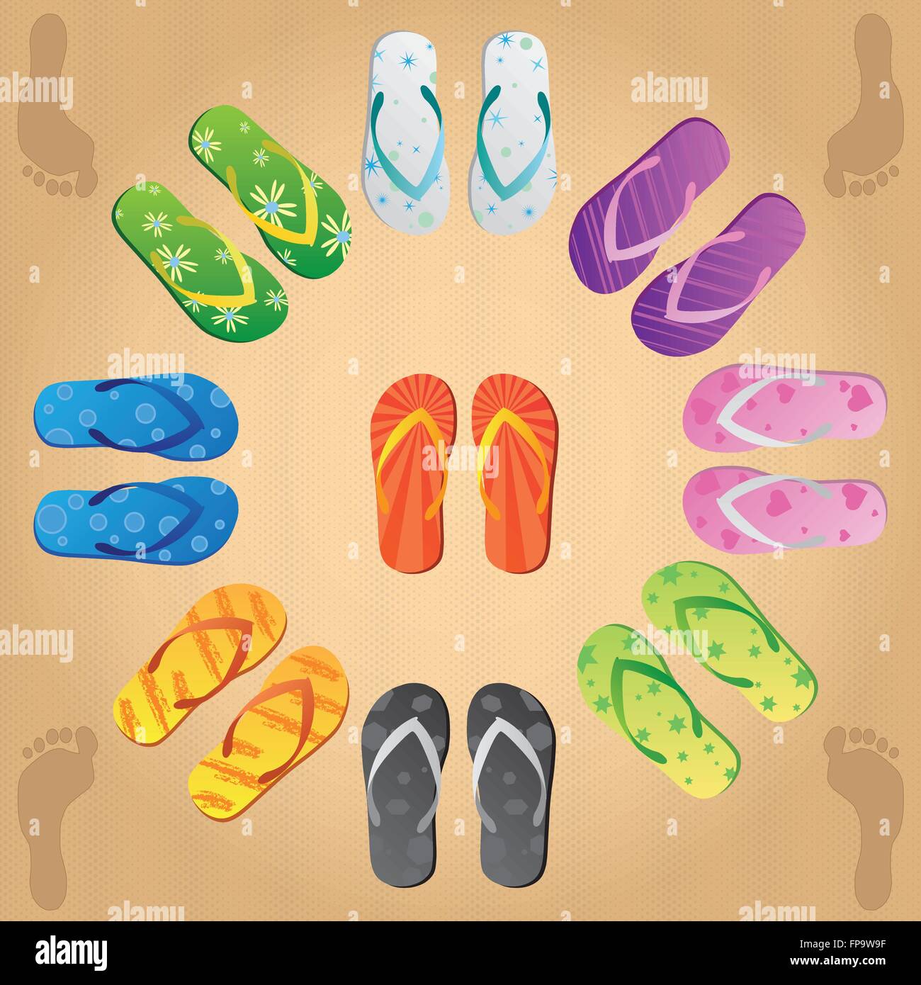 Feet sand Stock Vector Images - Alamy