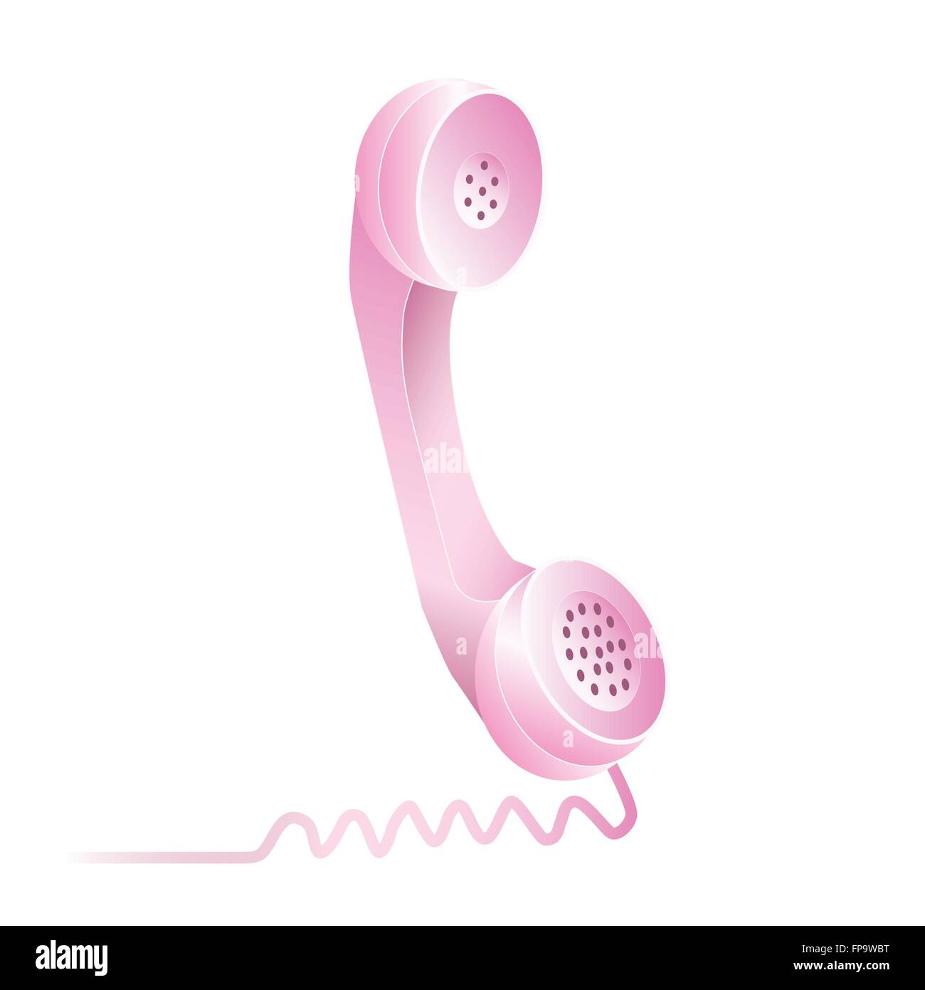 Image of a colorful pink phone isolated on a white background Stock ...