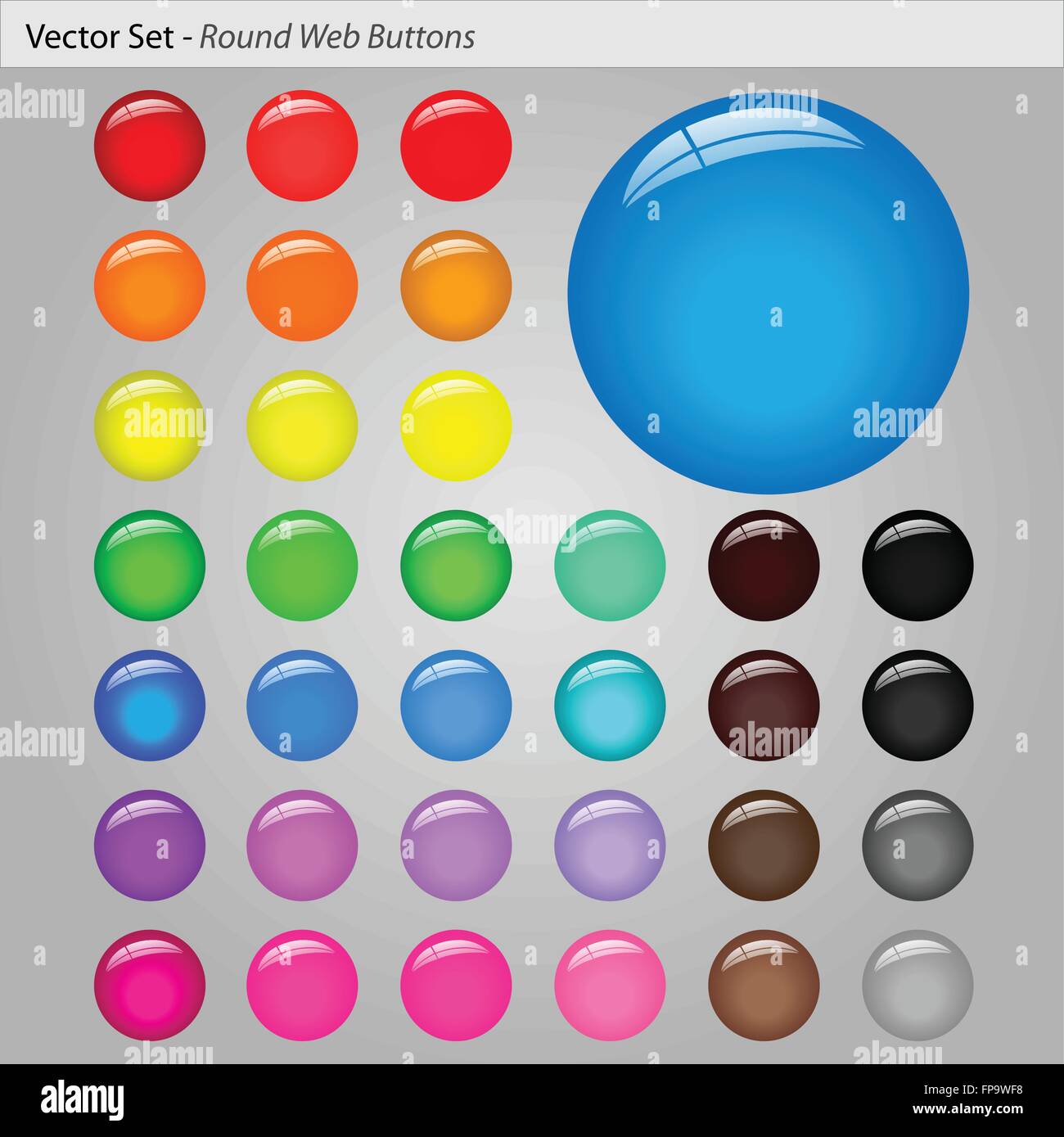 Image of various round web buttons Stock Vector Image & Art - Alamy