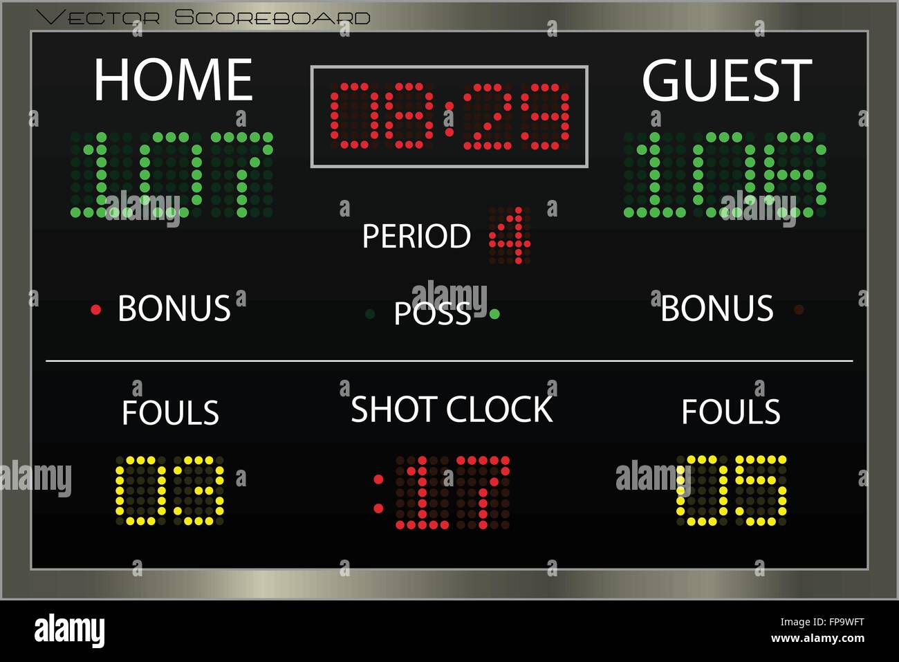 Scoreboard numbers Stock Vector Images - Alamy