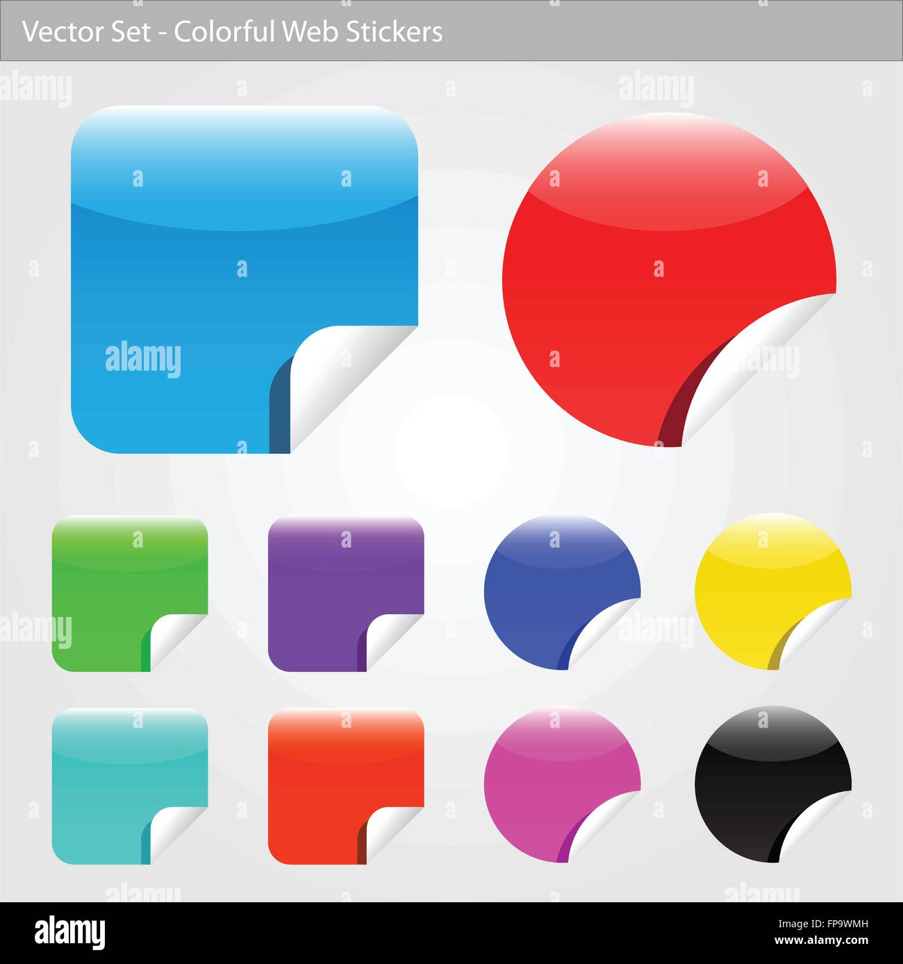 Colorful stickers hi-res stock photography and images - Alamy