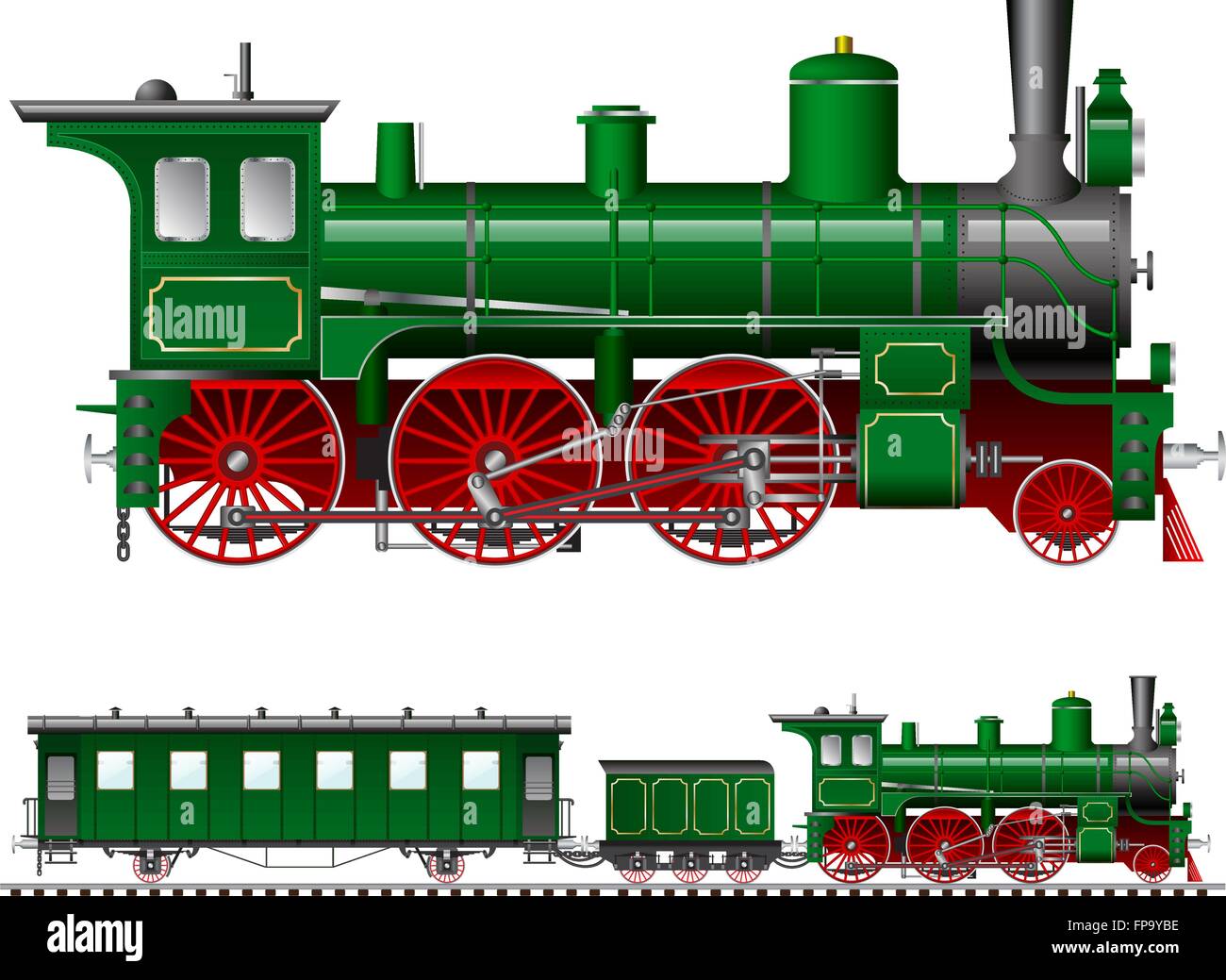 Green steam locomotive hi-res stock photography and images - Alamy