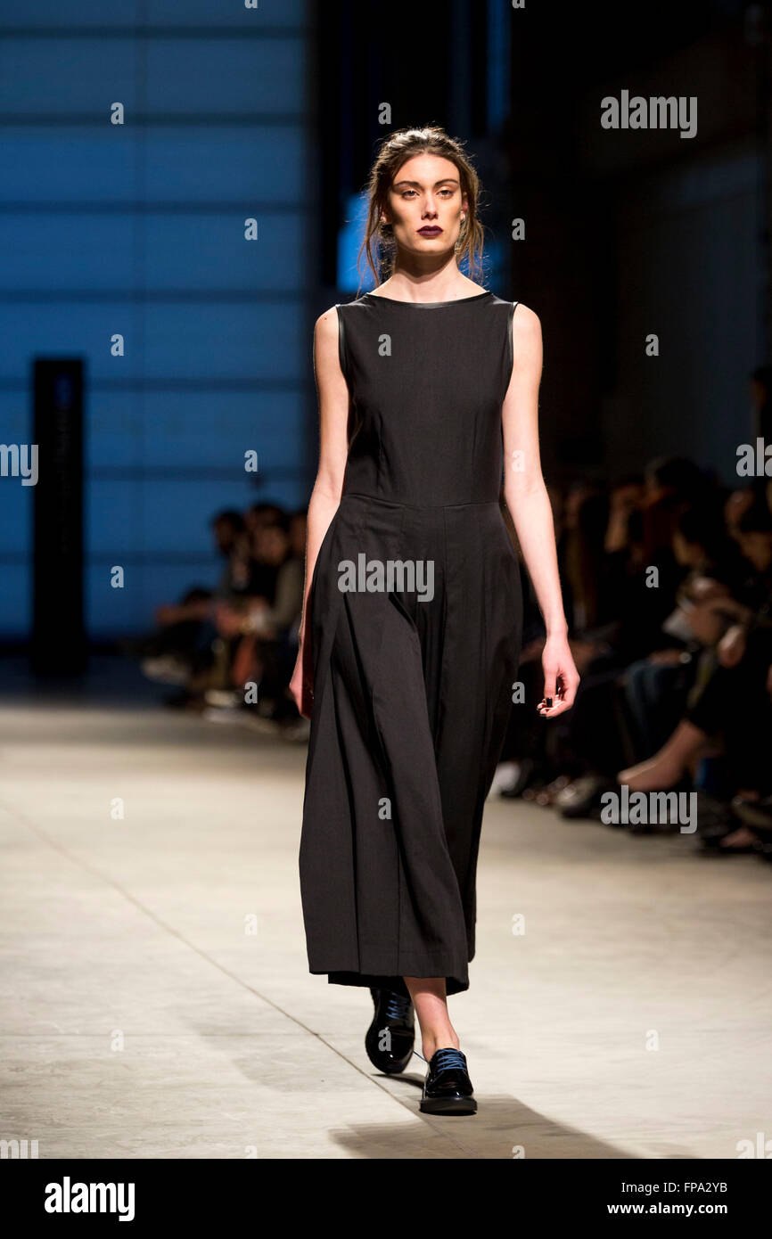 Porto, Portugal. 17th Mar, 2016. Model walks in the catwalk for ...
