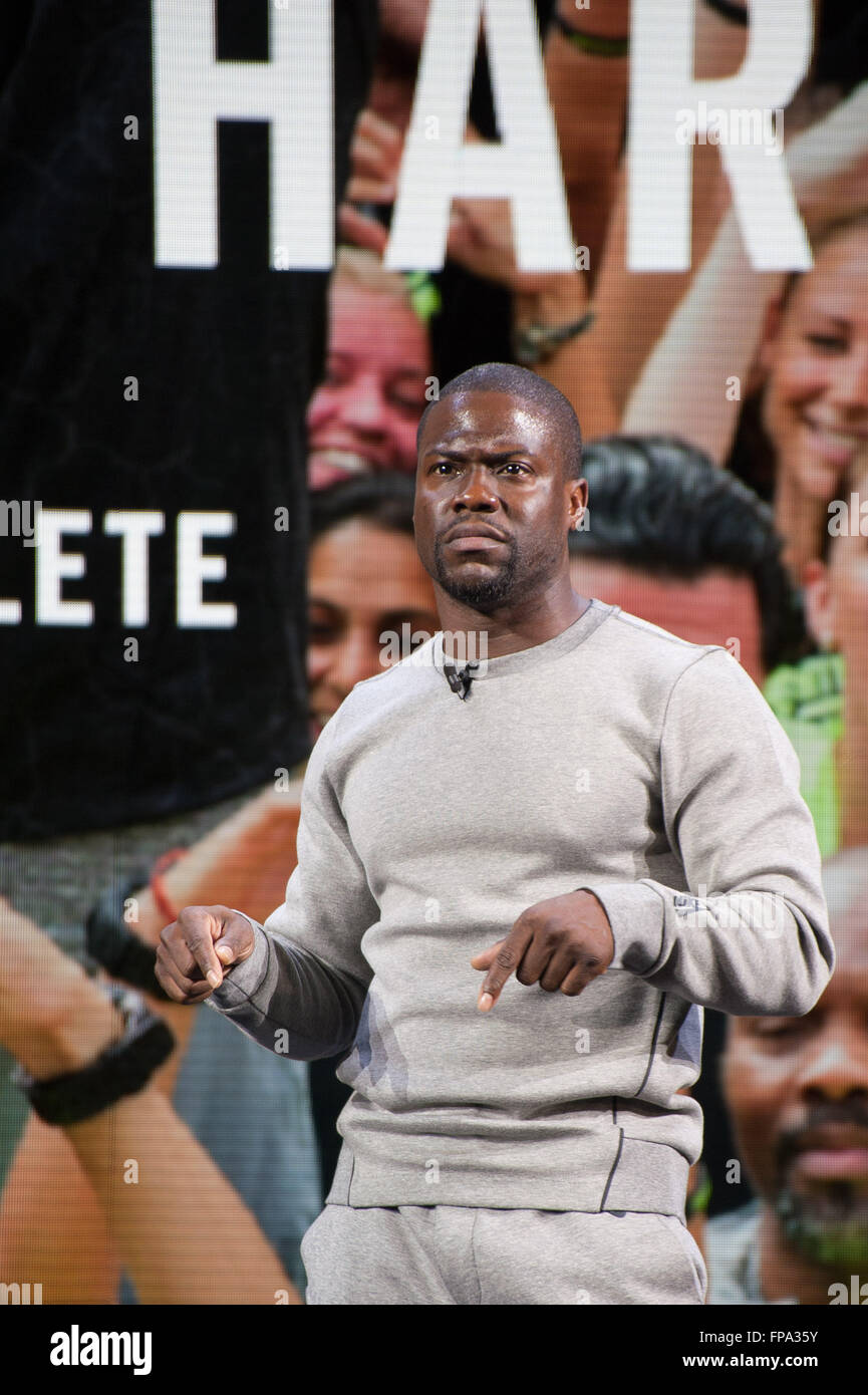 New York City, New York. 16 March 2016. Actor/comedian Kevin Hart ...