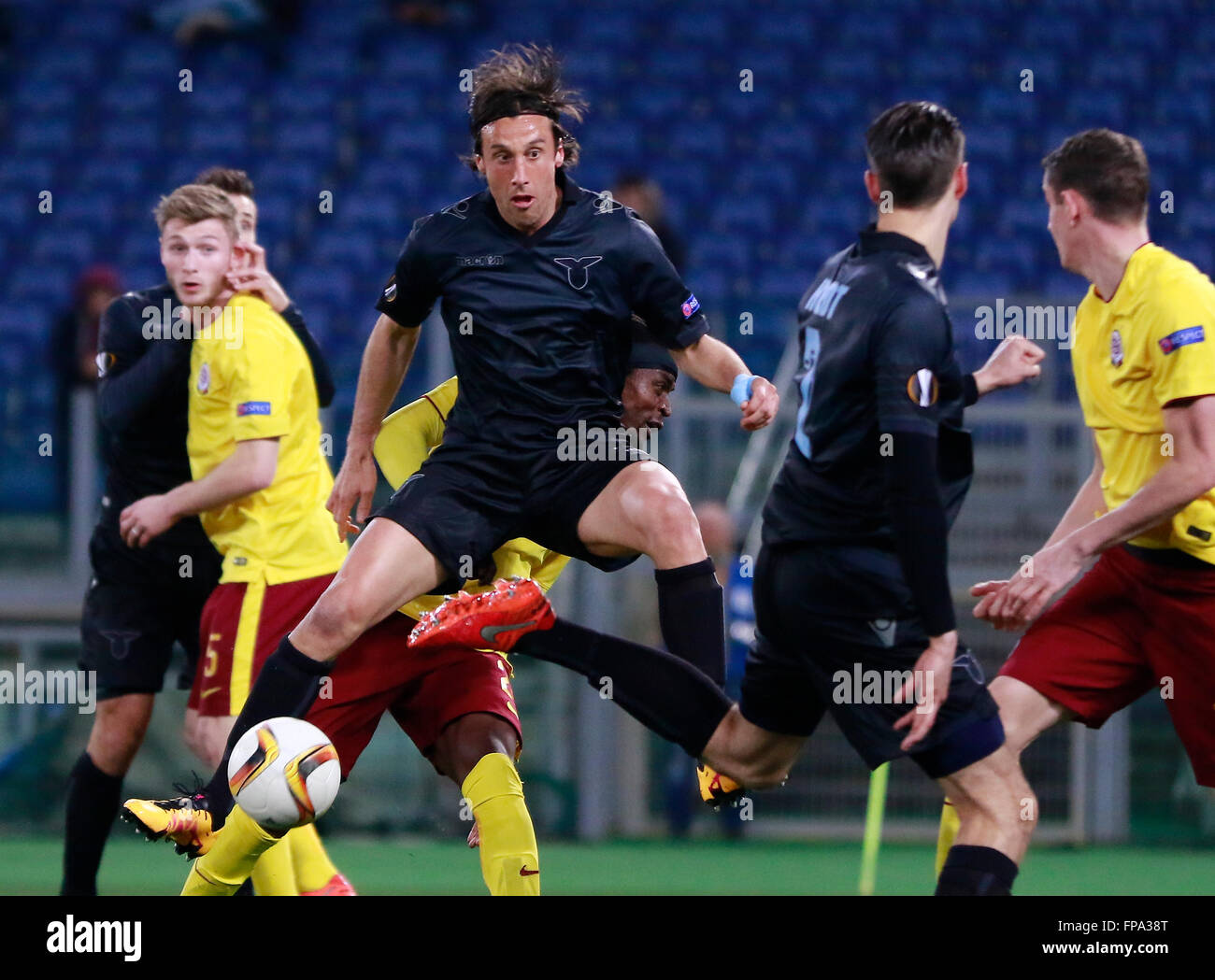 ROME, Italy. 17th Mar, 2016. Lazio's Italian defender Stefano Mauri ...