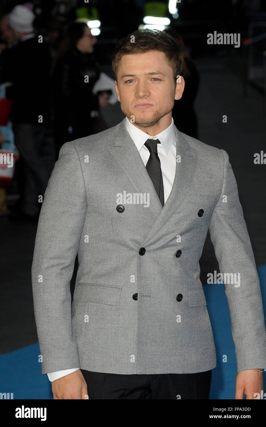 London, UK. 17th March, 2016. Taron Egerton attending the European ...
