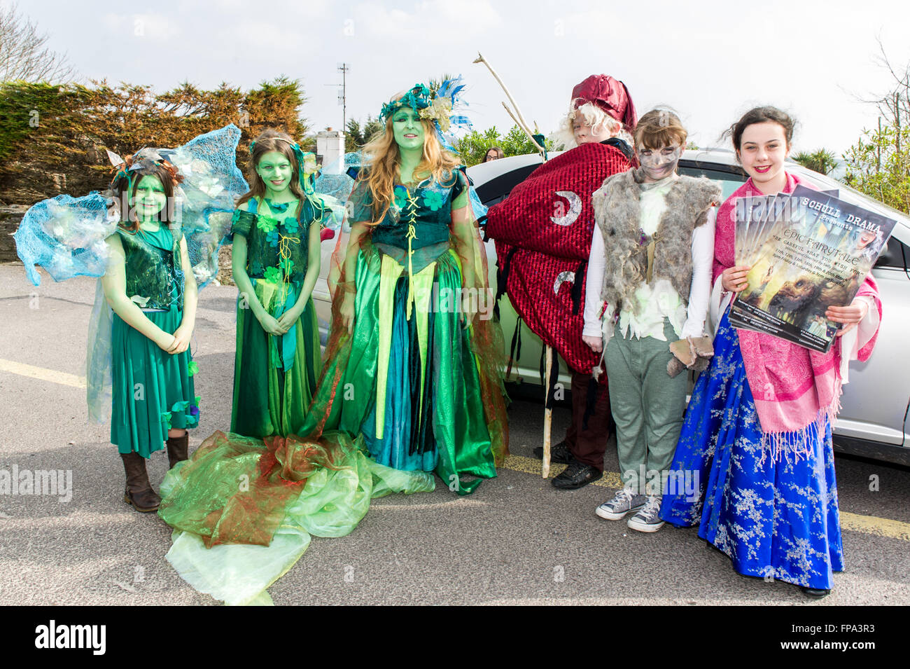 Schull, Ireland. 17th March, 2016. Schull Drama Group members Eileen ...