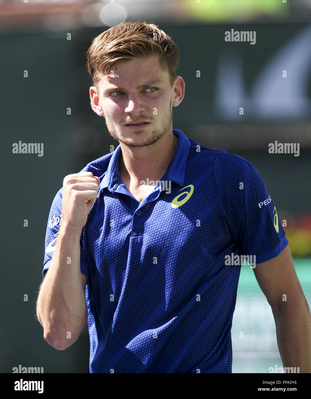 Los Angeles, California, USA. 9th Mar, 2015. David Goffin of Belgium in ...